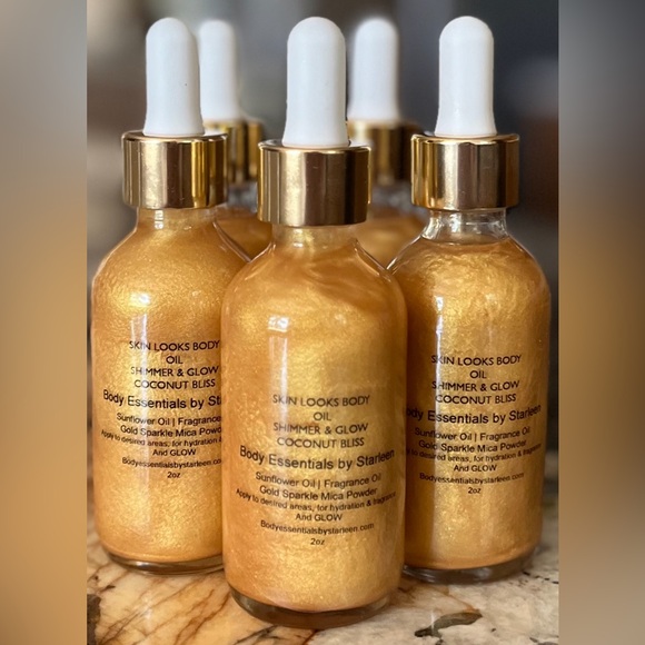 Hand Crafted | Bath & Body | Skin Looks Glow Body Oil Glow Shimmer ...